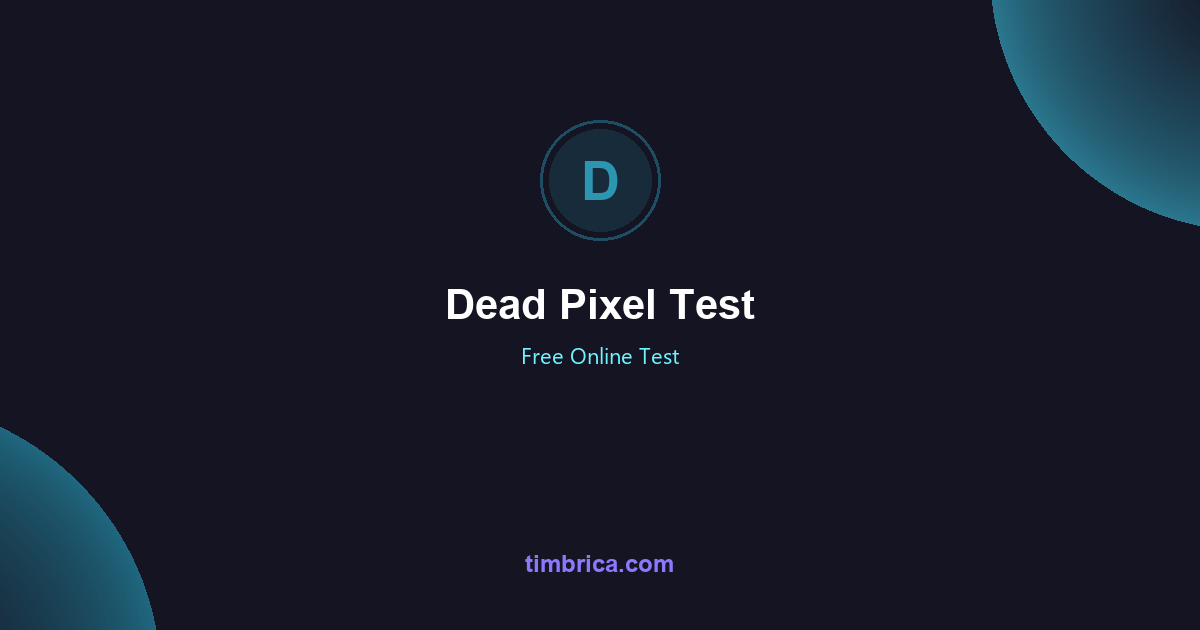 Pixelfehler-Test — Bildschirm prüfen | Timbrica