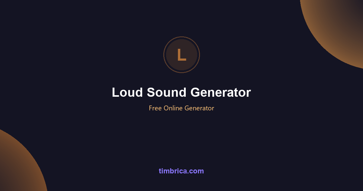 Loud Sound Generator Free — Creepy Sounds | Timbrica